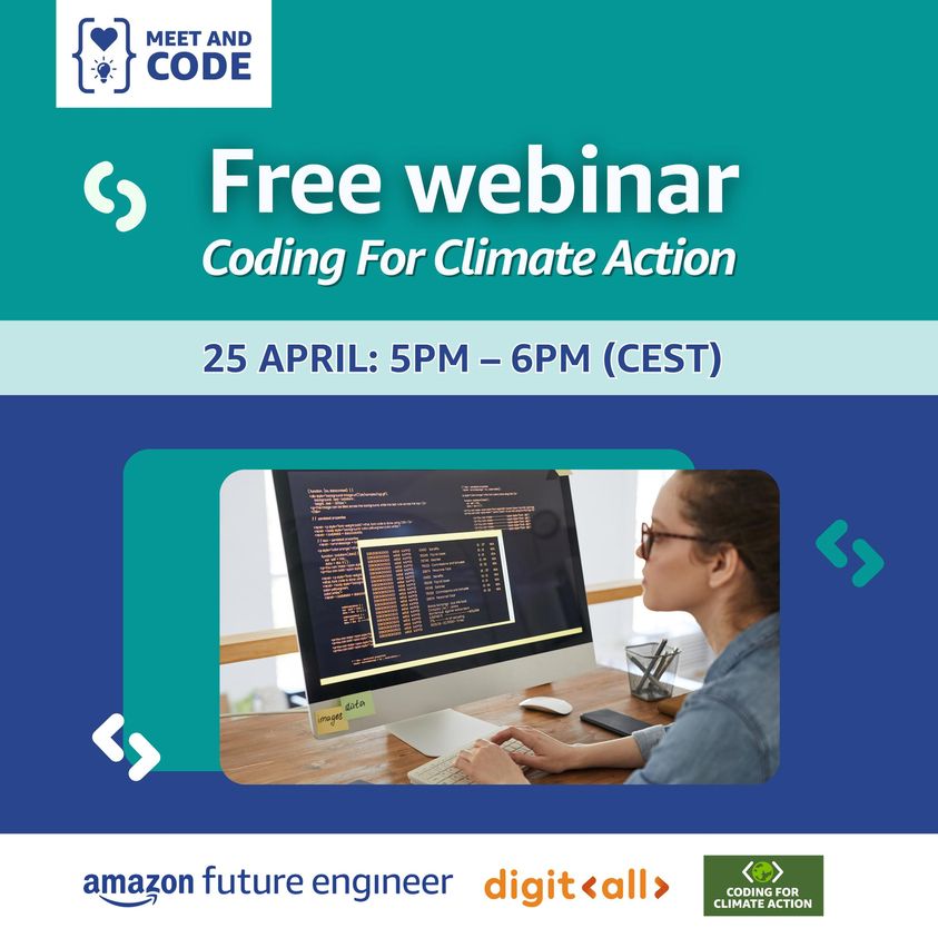 25 квітня Meet and Code запрошує на вебінар «Coding for Climate Action» .: Ресурсний центр ГУРТ